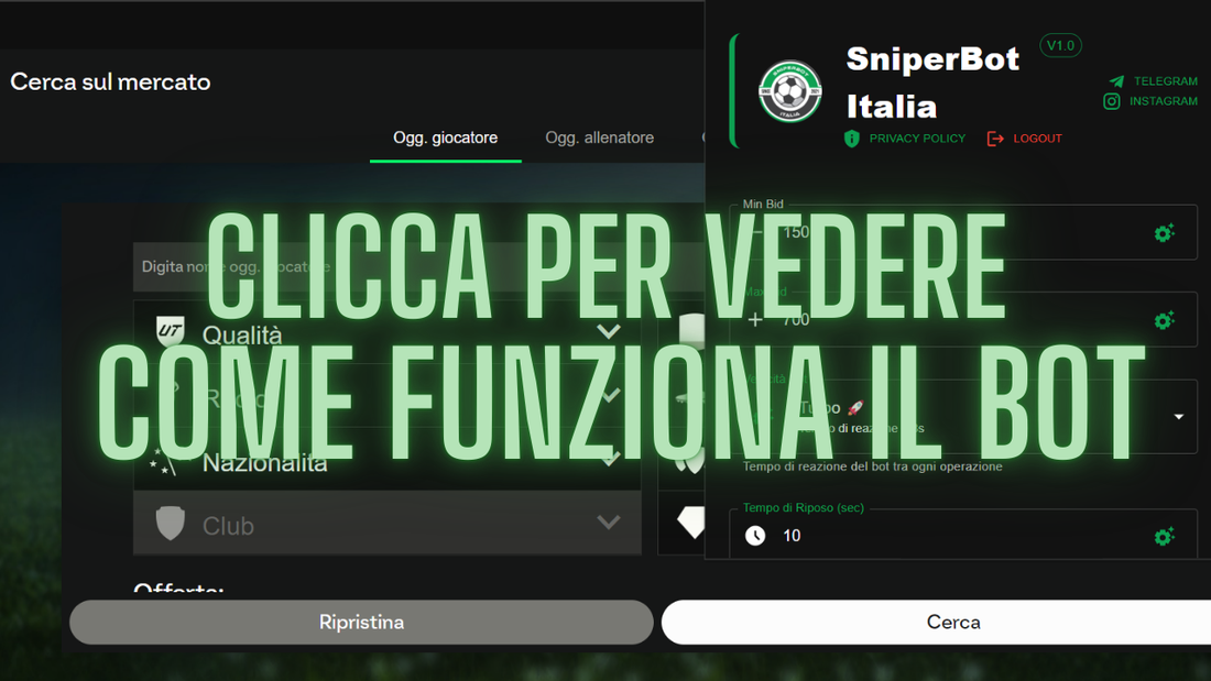 Sniperbot Italia / autobuyer / bot per EA Sports FC 25 / FIFA 25 – SNIPERBOTITALIA